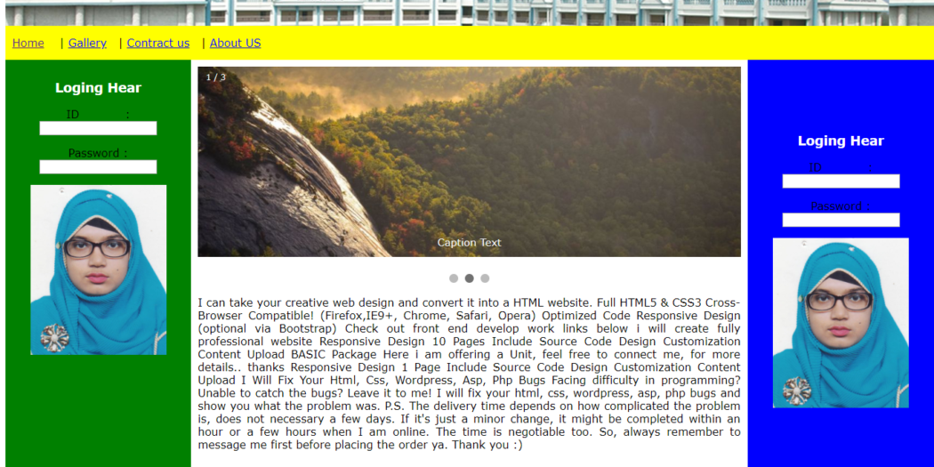 Home Page Design With HTML CSS | Learncoading.com